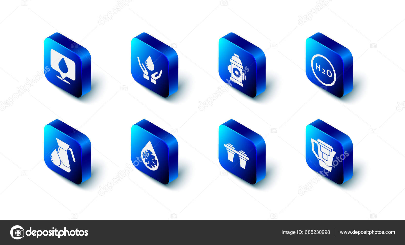 Set Washing Hands Soap Fire Hydrant Chemical Formula H2O Water Stock ...