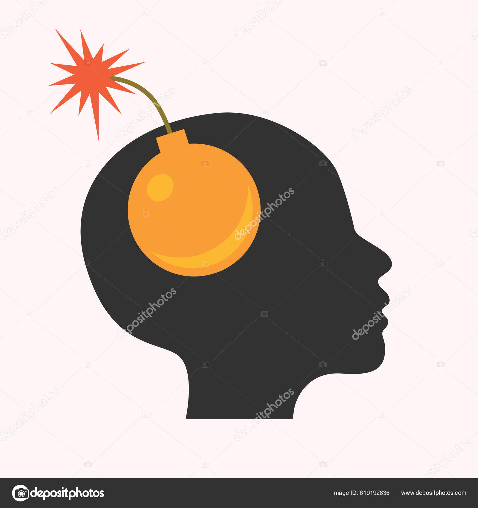 Burnout Human Mind Mind Blowing Exploding Head Bomb Instead Brain Stock ... Burnout Human Mind Mind Blowing Exploding Head Bomb Instead Brain Stock ...