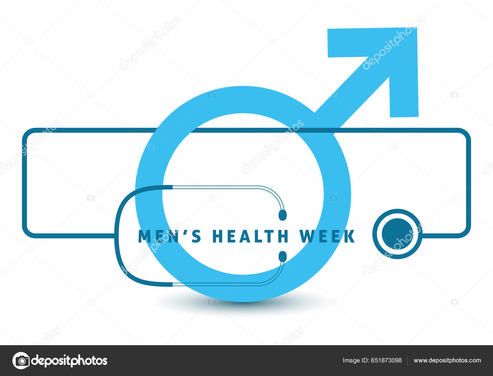 Mens Health Week Blue Mens Sign Ribbon Mens Health Week Stock Vector by ...