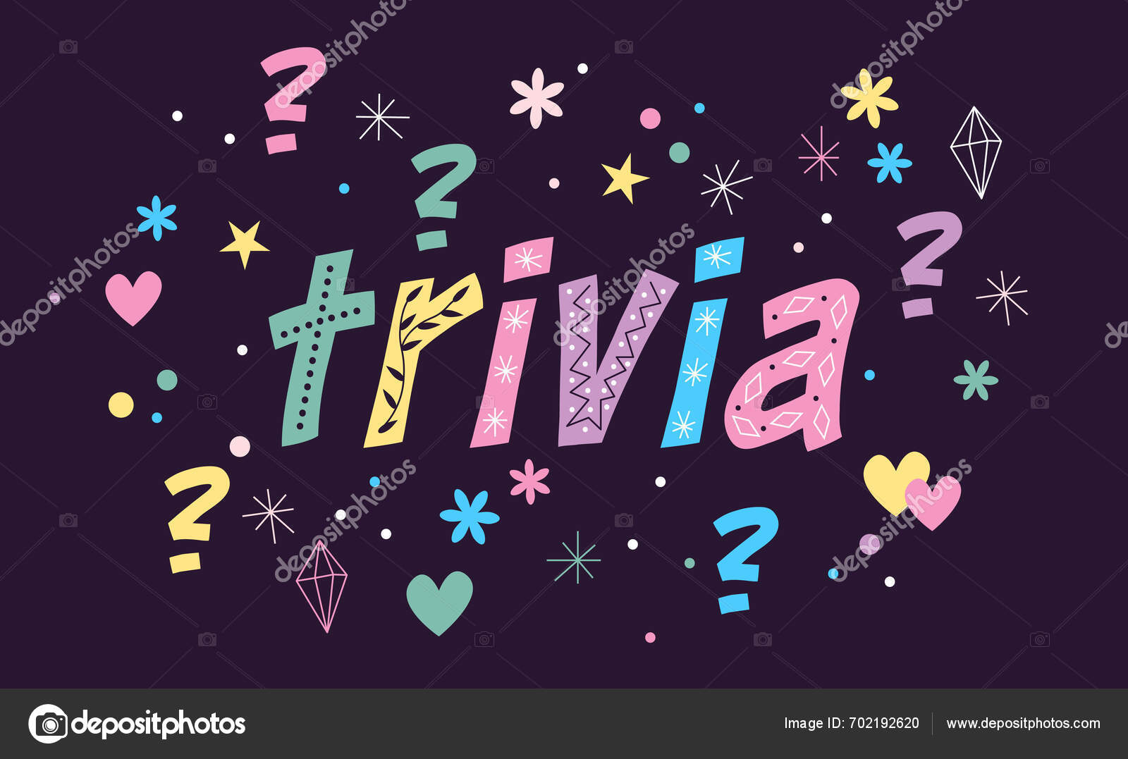 Trivia Night Announcement Poster Design Web Banner Background Vector ...