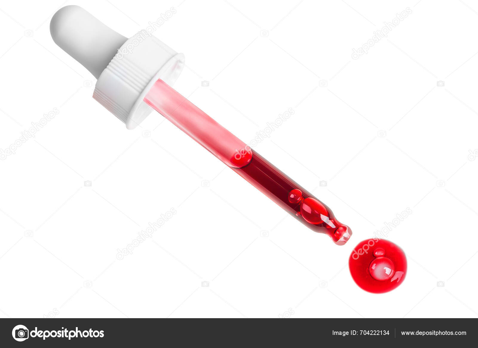 Pipette Red Liquid Acids Serum Blank Background — Stock Photo © marina ...