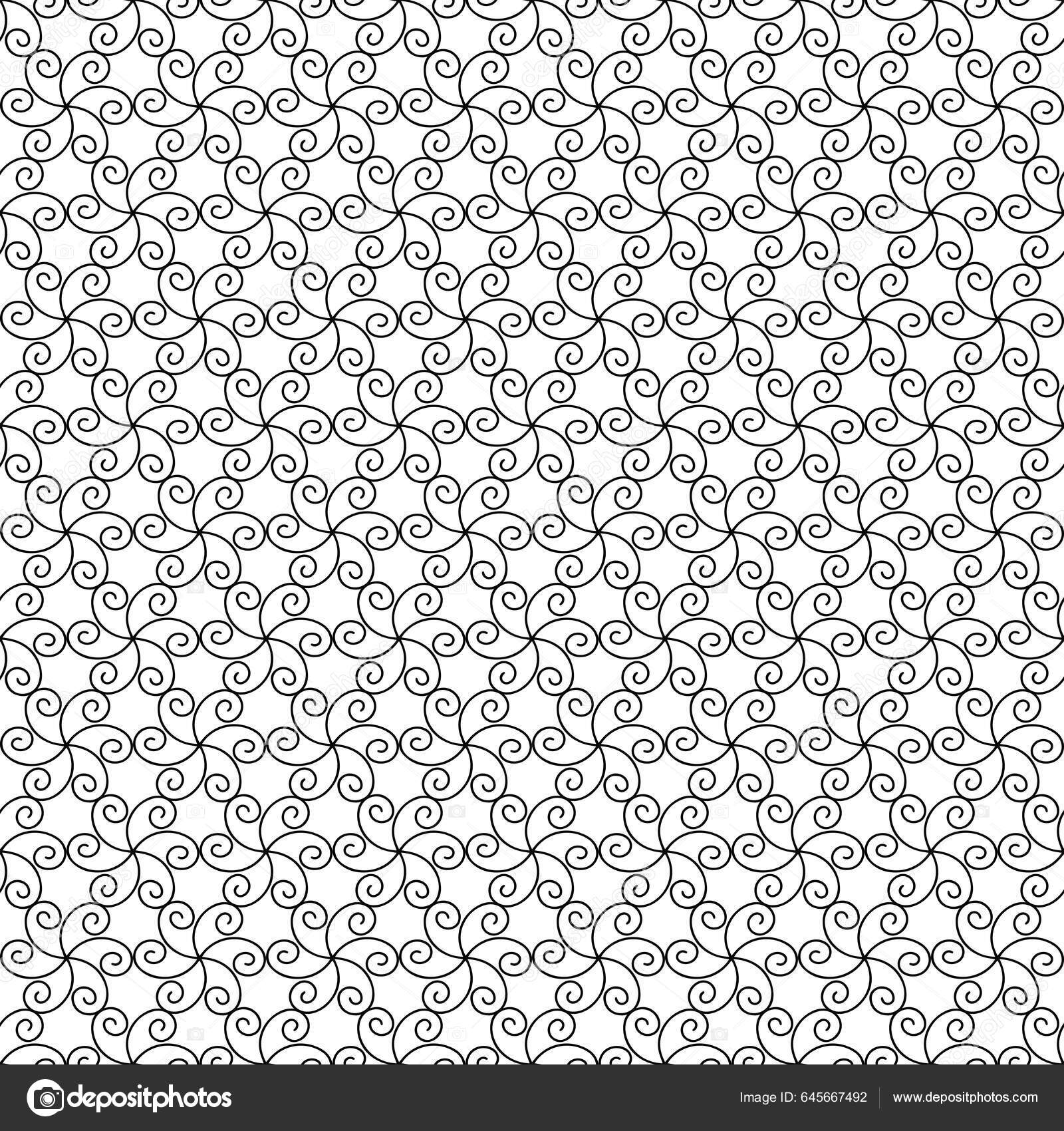 Black And White Scroll Pattern