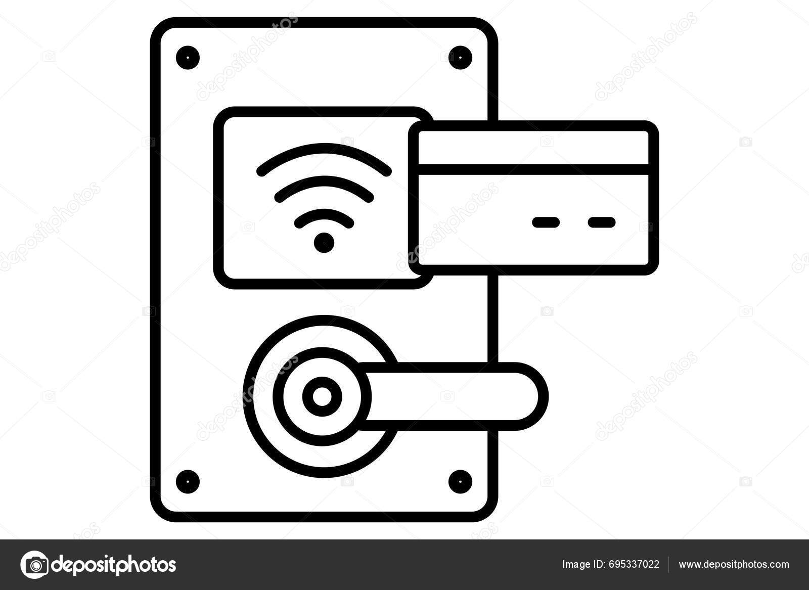Hotel Key Card Icon Icon Related Travel Accommodation Details Line ...