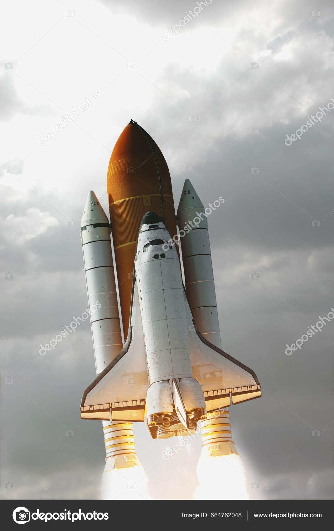 Liftoff Rocket Elements Image Furnished Nasa — Stock Photo © kvart777 ...