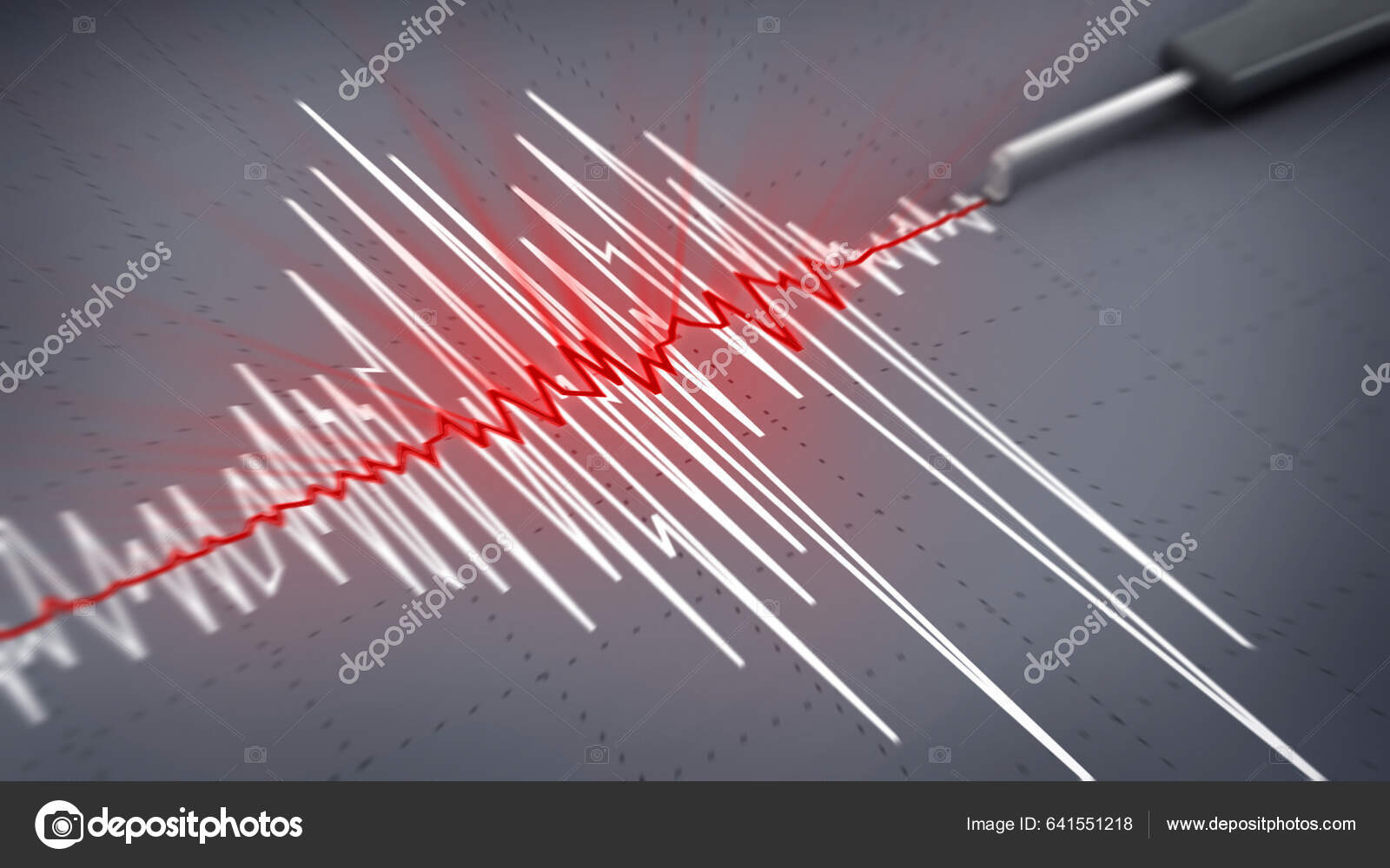 Seismic Activity Graph Showing Earthquake Illustration — Stock Photo ...