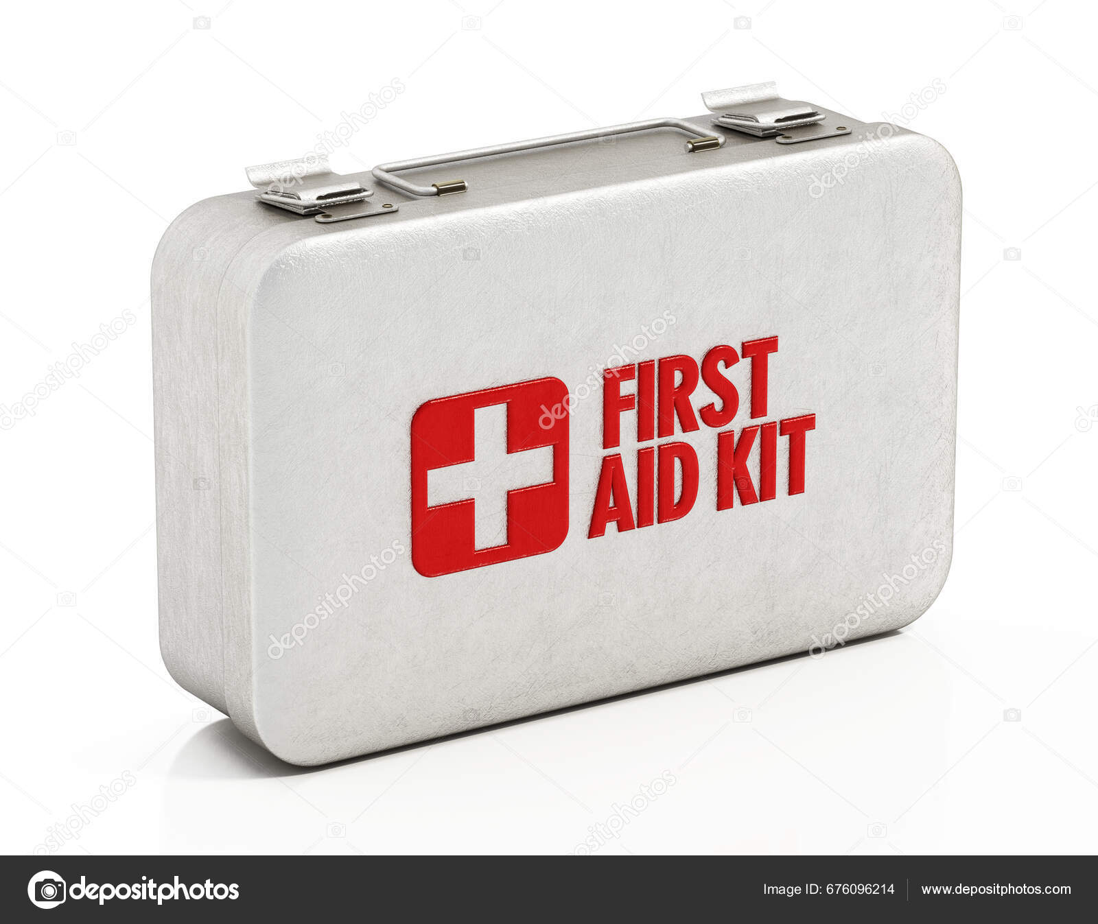 First Aid Kit Isolated White Background Illustration — Stock Photo ...