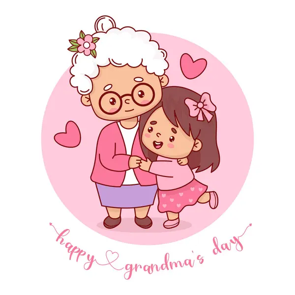 Abuelita con nieta Imágenes Vectoriales, Gráfico Vectorial de Abuelita con nieta | Depositphotos