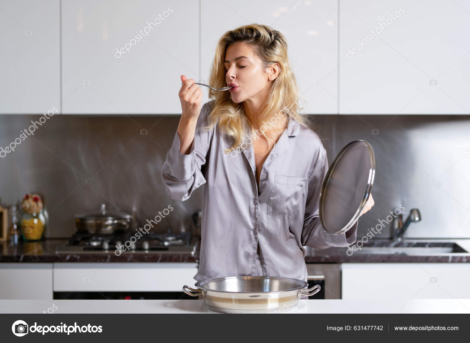 Sexy Girl Cooking Breakfast