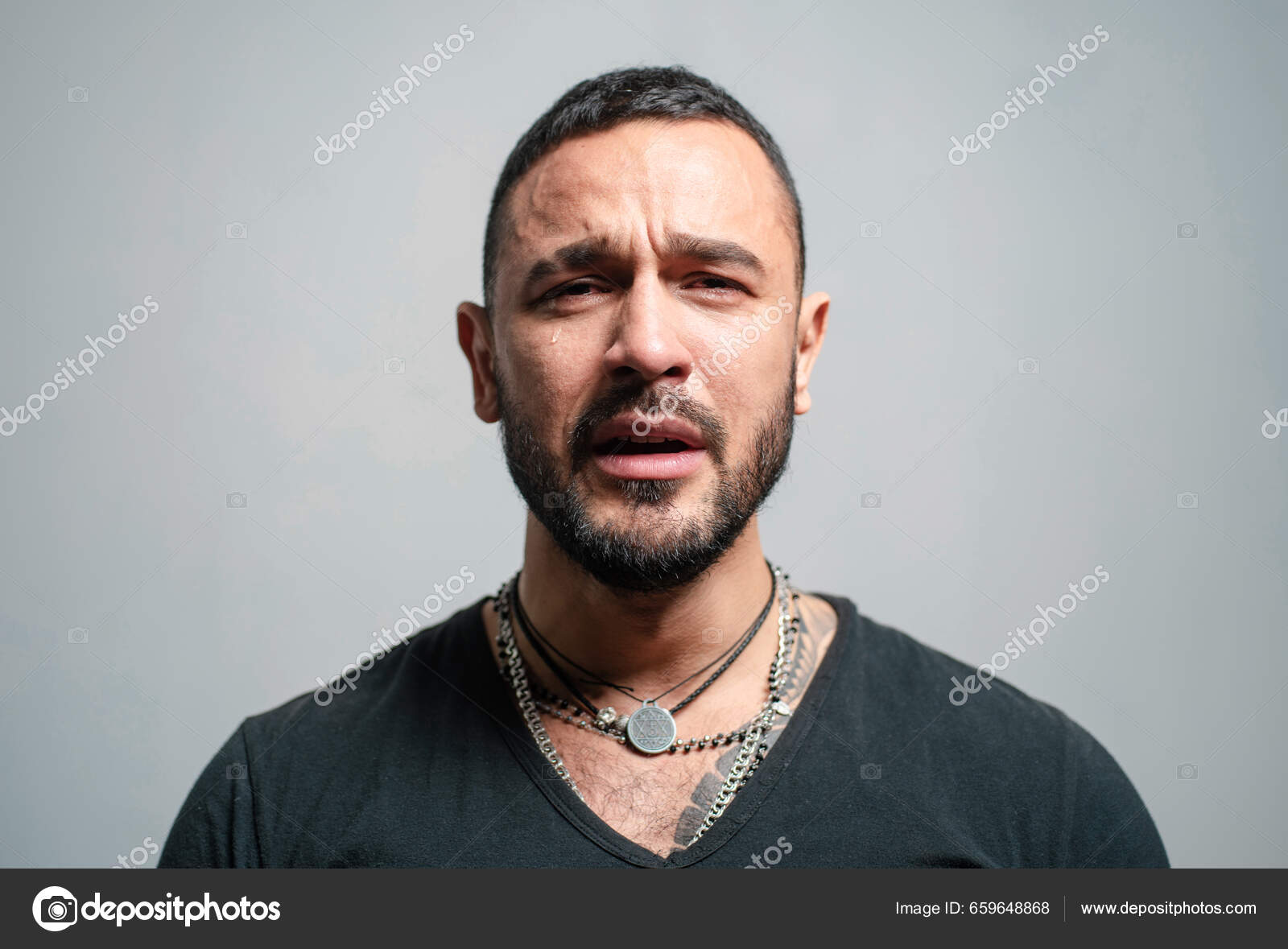 Man Crying Tears Of Sadness