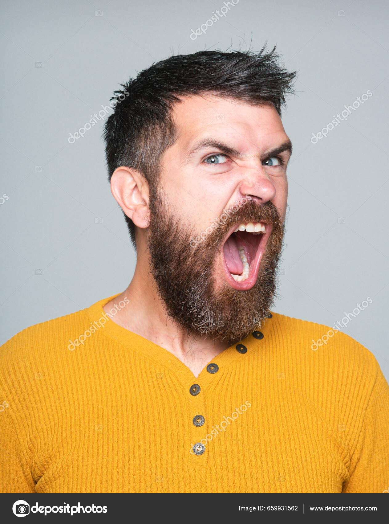 Angry Screaming Face