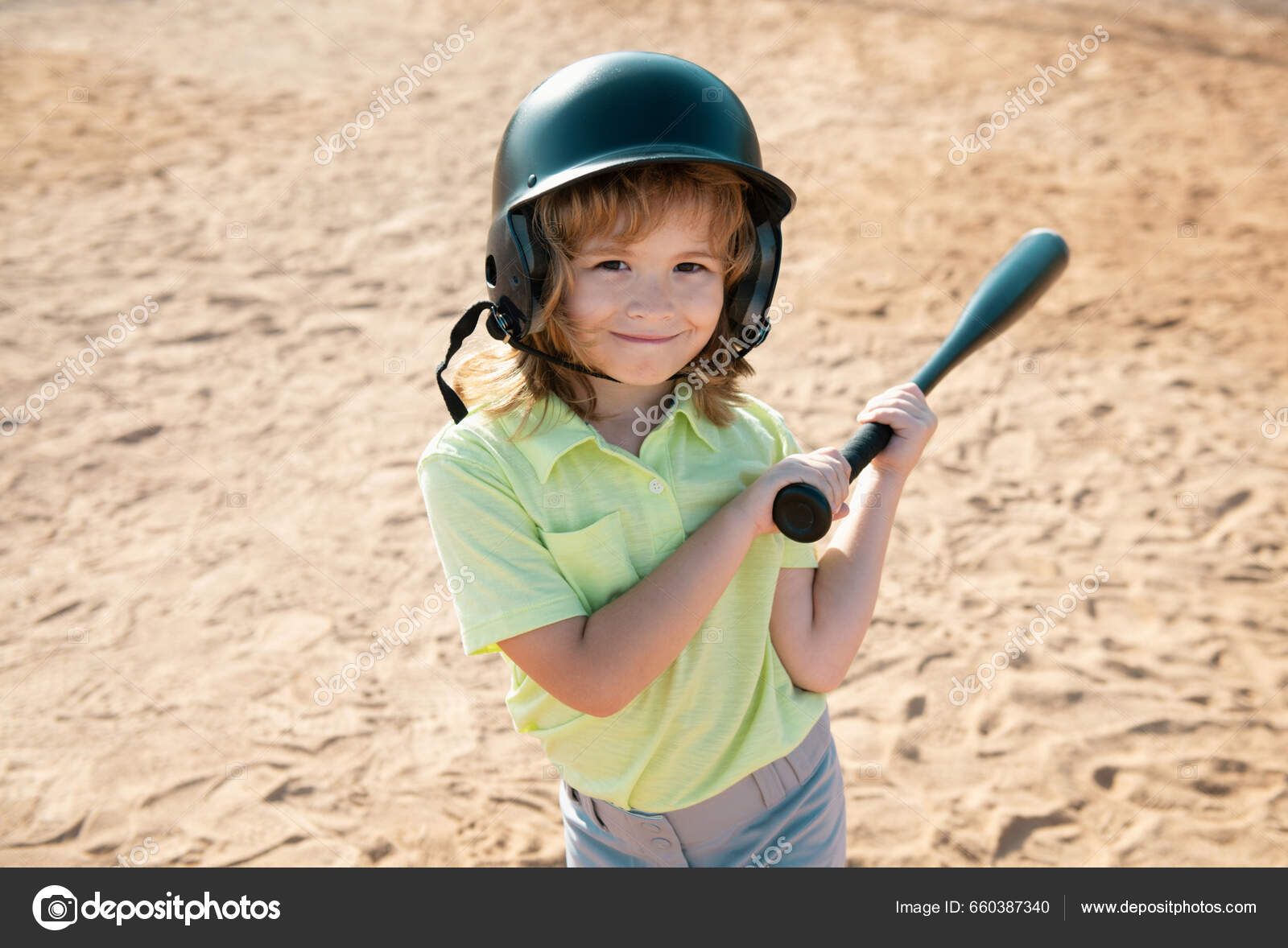 Kid Hitting Baseball