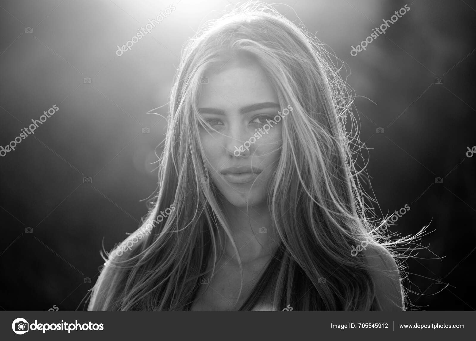 Female Slim Model Beauty Young Model Perfect Make Amazing Smile — Stock ...