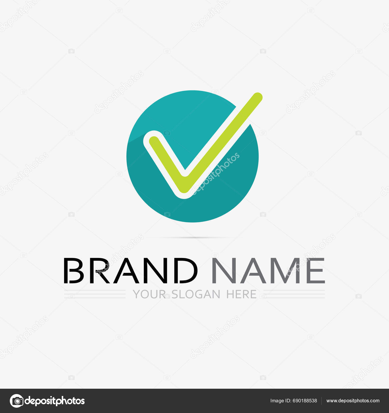 Check Mark Logo Icon Symbol Checklist Design Vector Stock Vector by ...