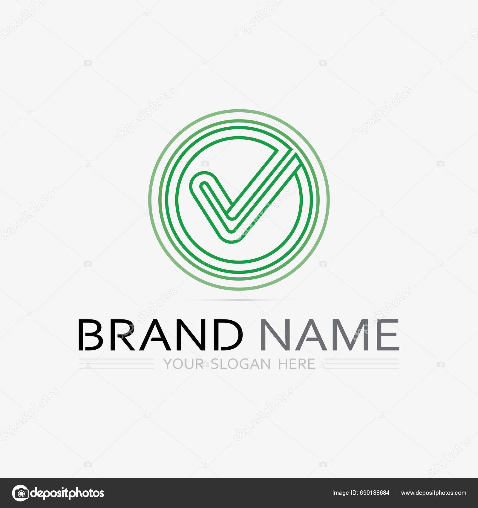 Check Mark Logo Icon Symbol Checklist Design Vector Stock Vector by ...