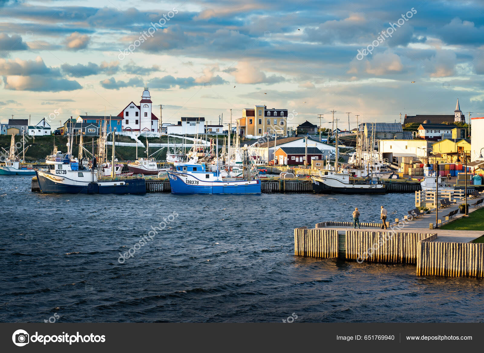 Bonavista Newfoundland Canada September 2022 Evening Harbour Scene ...