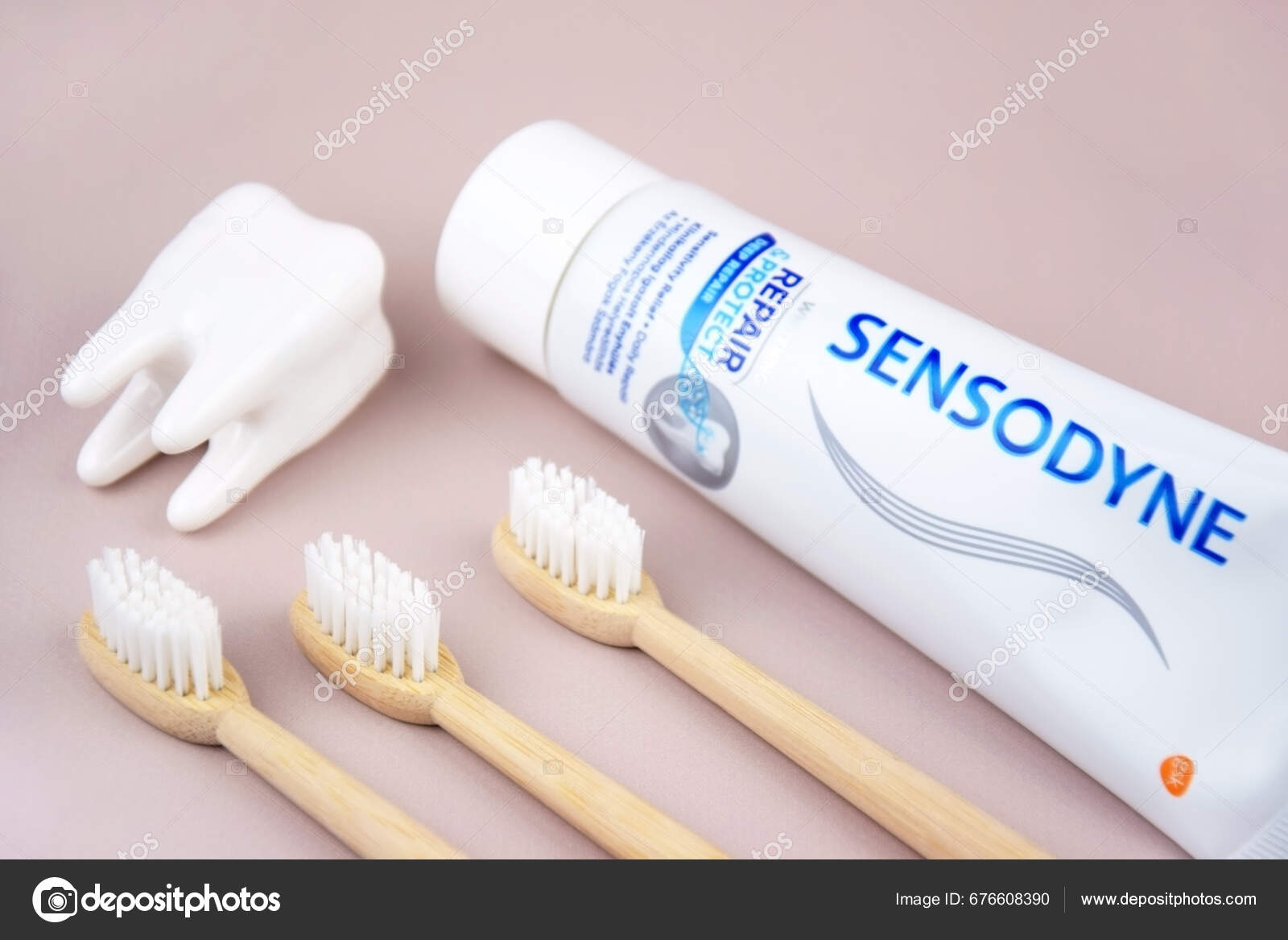 Kharkiv Ukraine August 2023 Box Sensodyne Toothpaste Light Background ...