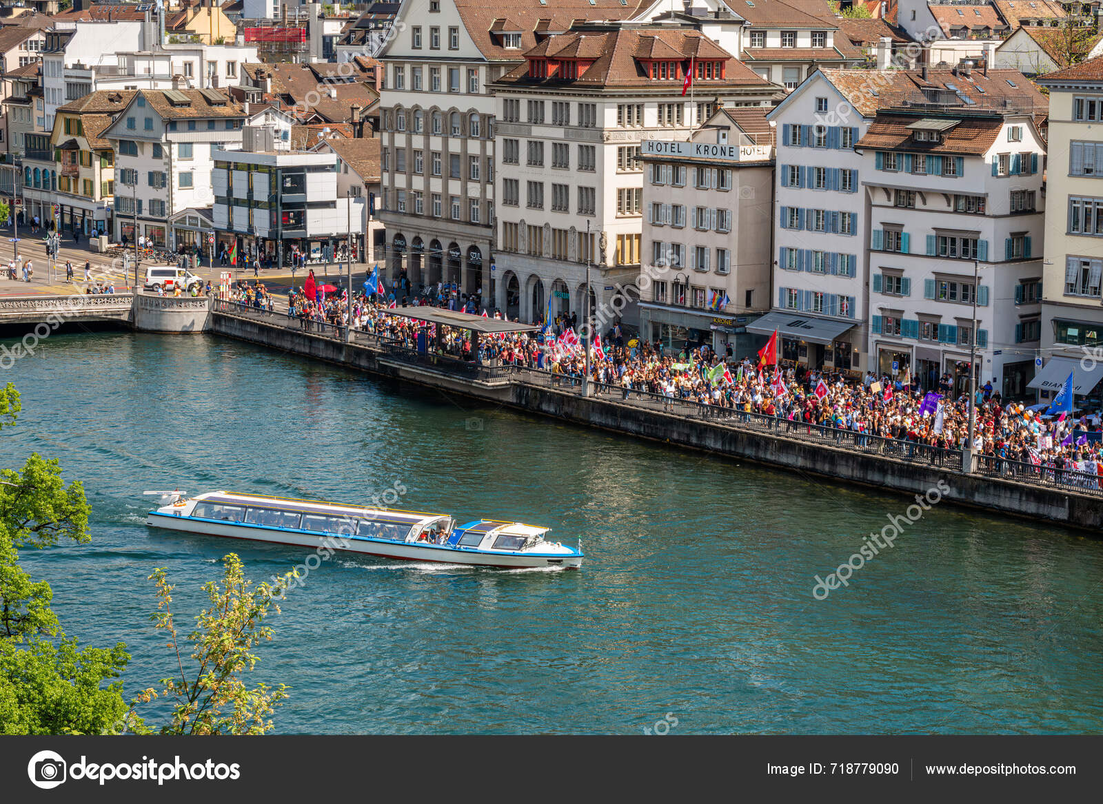 Zurich Switzerland May 2024 May Day Protests Demonstrations Procession ...