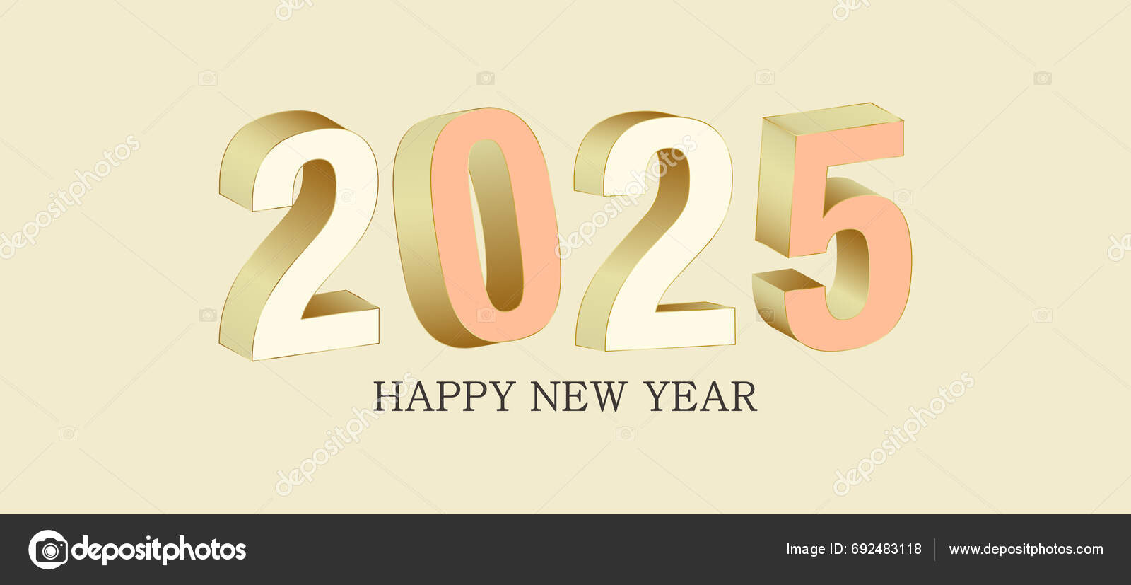 Happy New Year 2025 Background Numbers Vector Stock Vector by ©Sun_Lab ...