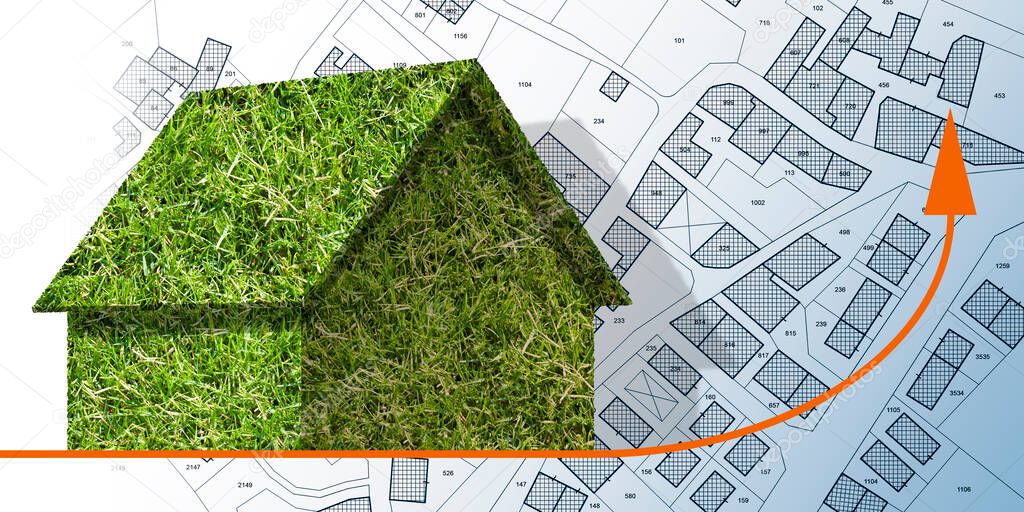 Mapa imaginario de la ciudad con un edificio verde - La arquitectura ...