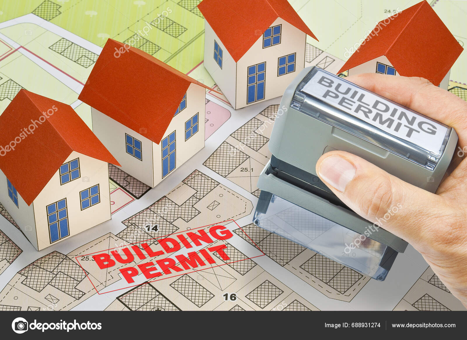 Imaginary General Urban Plan Cadastral Map Indications Urban ...