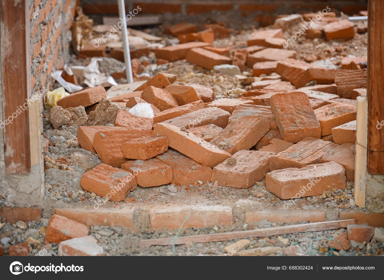 Dismantling Disassembling Floor Smashed Concrete Bricks Floor ... Dismantling Disassembling Floor Smashed Concrete Bricks Floor ...