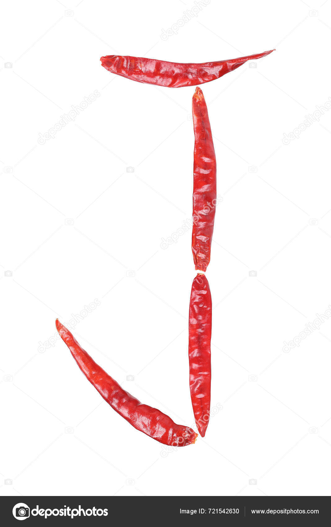 Capital Letter Dry Chili Isolated White — Stock Photo © enJoyiStyle ...