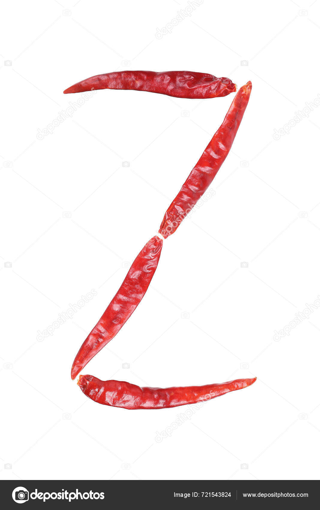 Capital Letter Dry Chili Isolated White — Stock Photo © enJoyiStyle ...