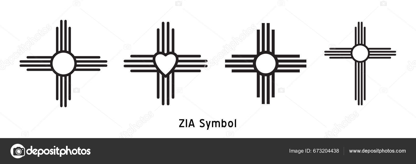 Zia Symbols Set Antient Native Americans Sign Vector Isolated Icon ...