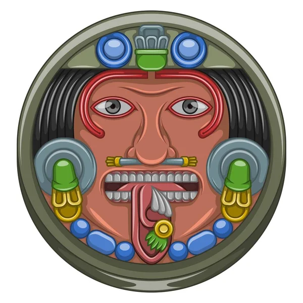 Vector Design Aztec Calendar Monolithic Disk Ancient Mexica Sun Stone ...