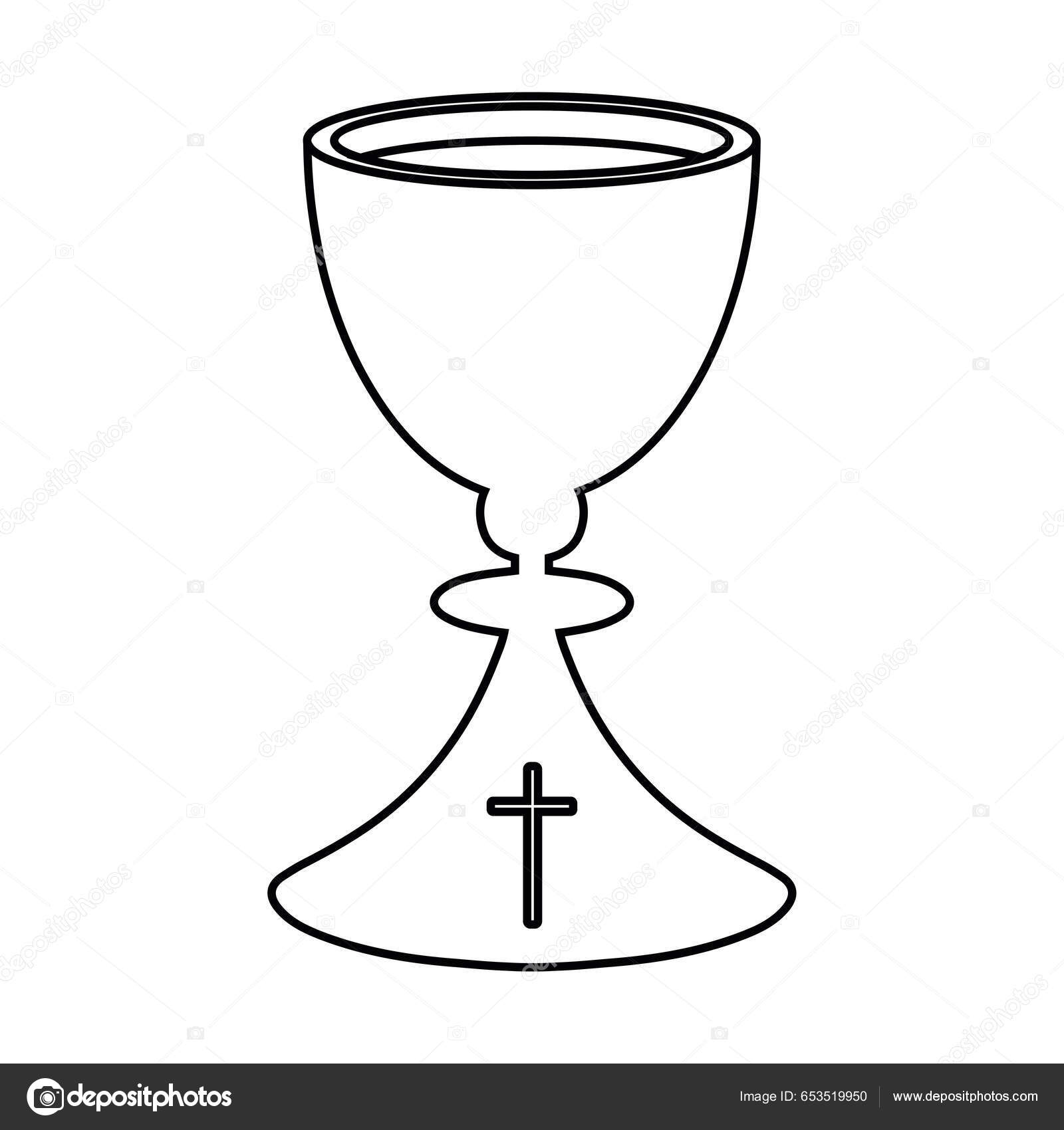 Schéma Isolé L'icône Saint Graal Illustration Vectorielle Vecteur par ...