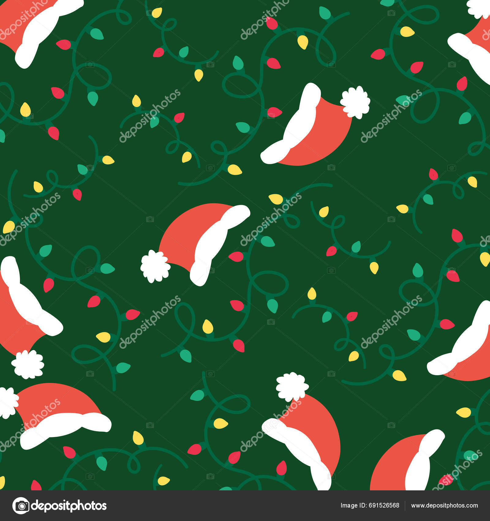 Christmas Pattern Background Gift Wrapping Paper Vector Illustration ...