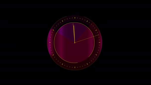 Video Stock Contador Tiempo Brillante Reloj Círculo Segundos Animación Fondo Transparente Con ...