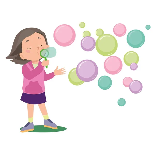 Blowing Bubbles Cartoon