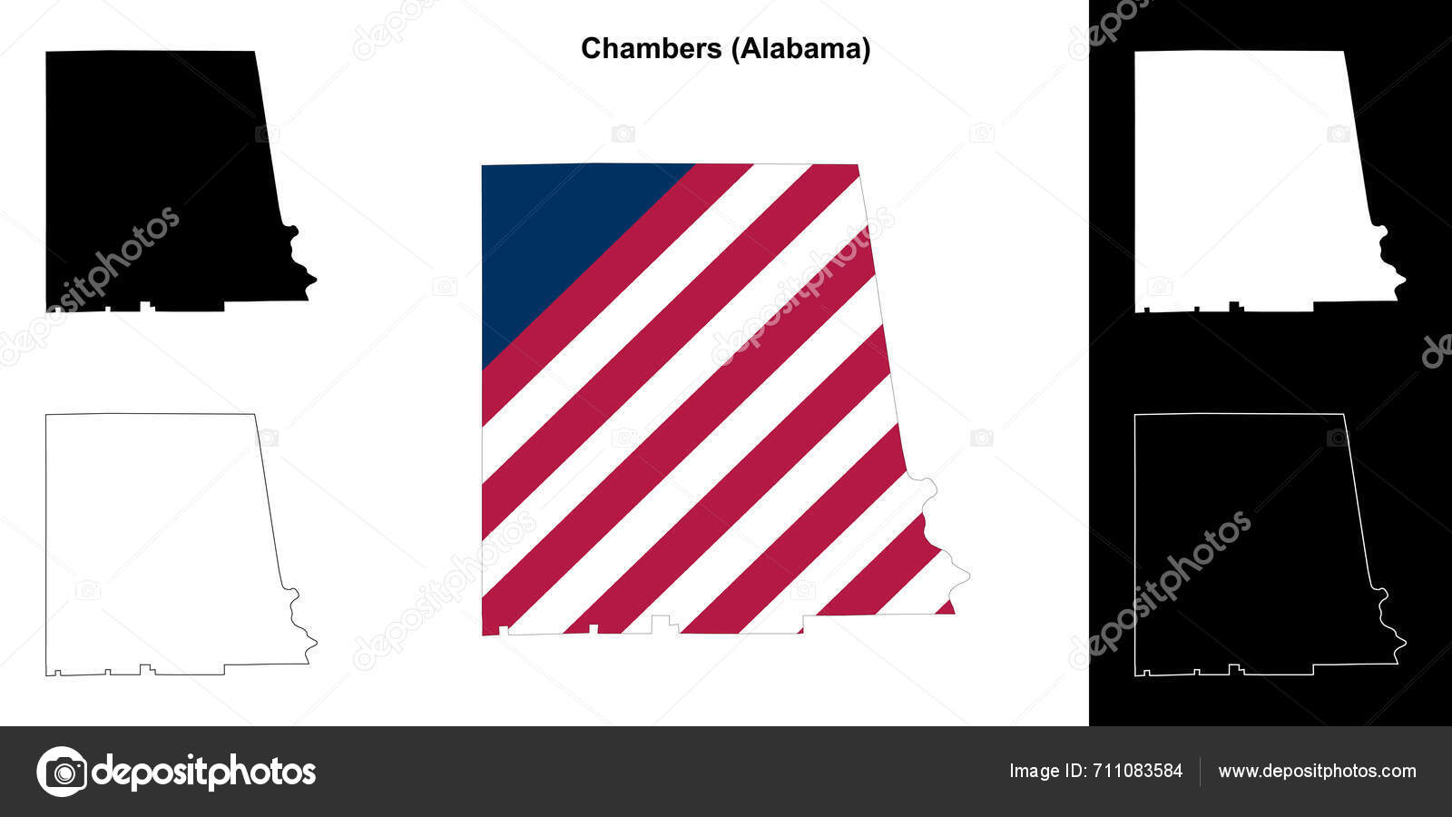 Chambers County Outline Map Set Stock Vector by ©davidzydd 711083584