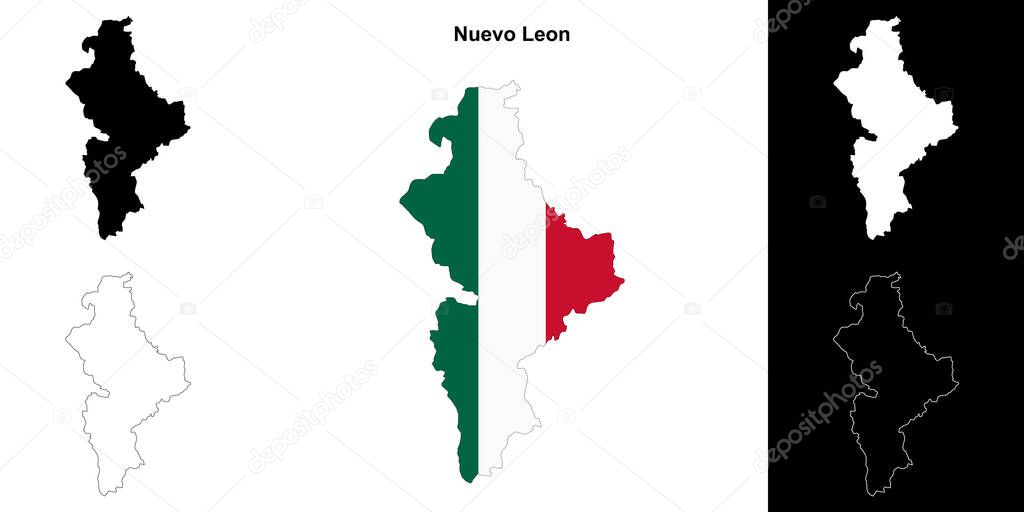Conjunto de mapas del estado de Nuevo León 2024