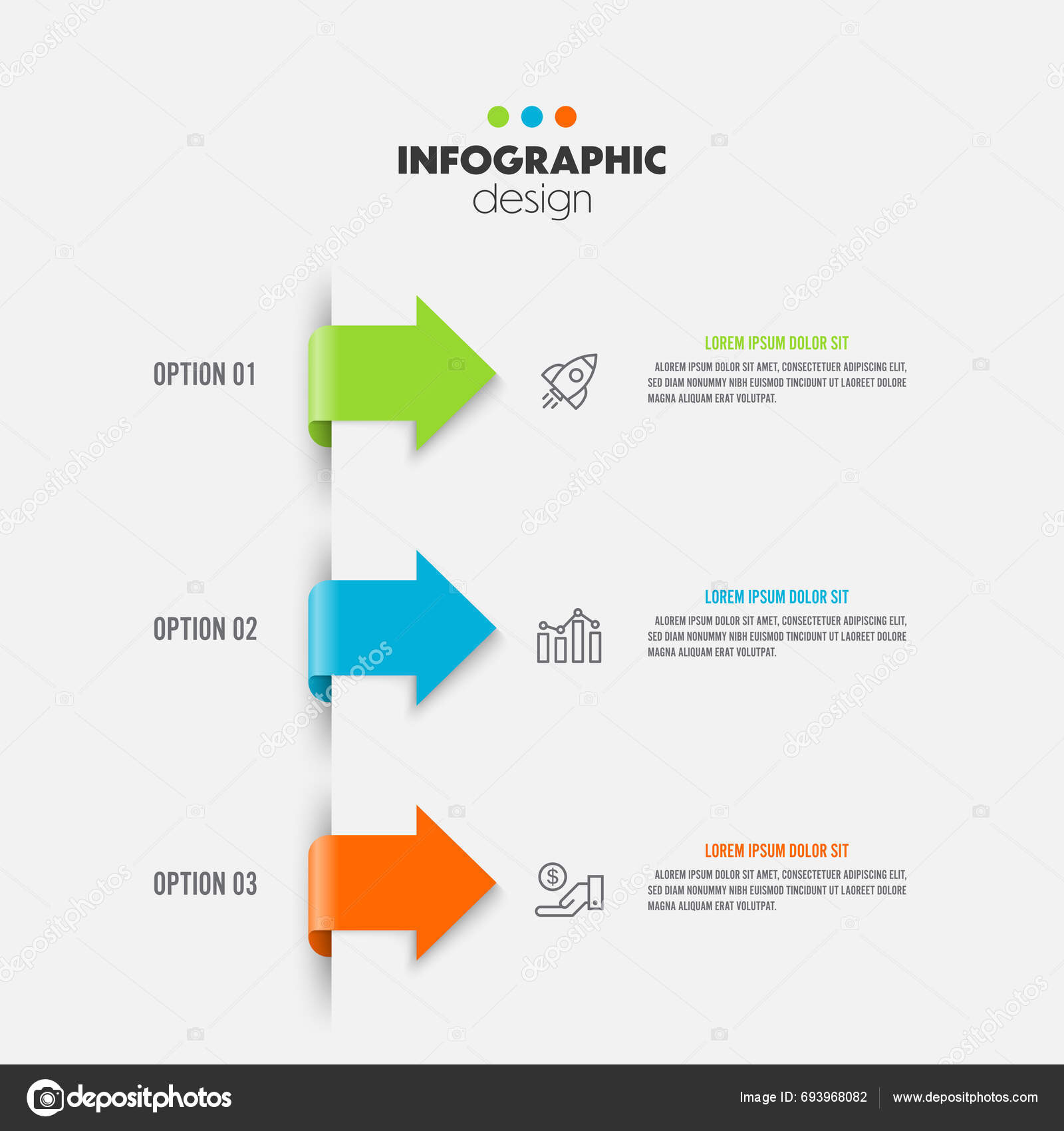 Vector Arrows Infographics Template Diagrams Graphs Presentations ...