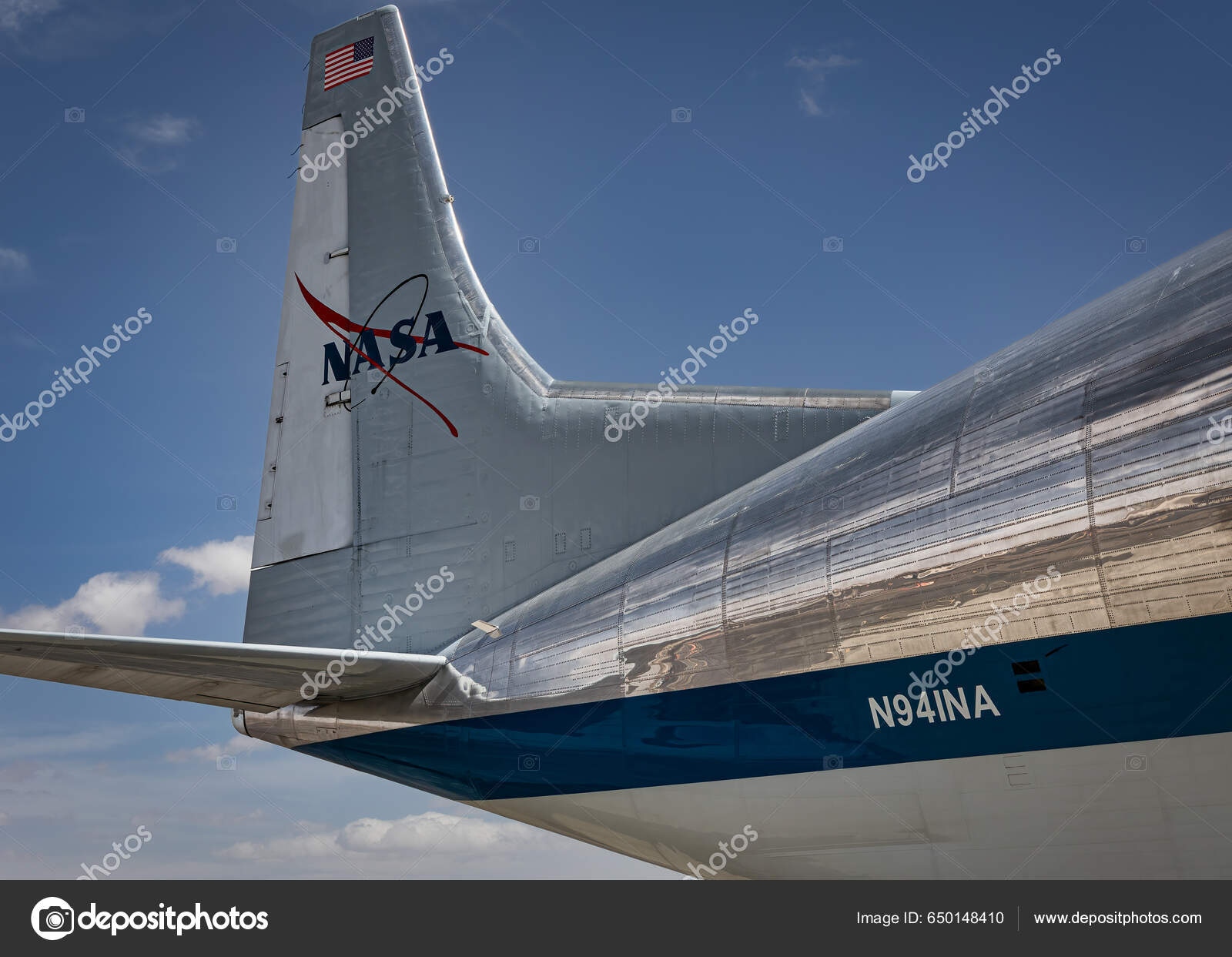 Tail Nasa's Aero Spacelines Super Guppy Tarmac Paso Texas — Stock ...