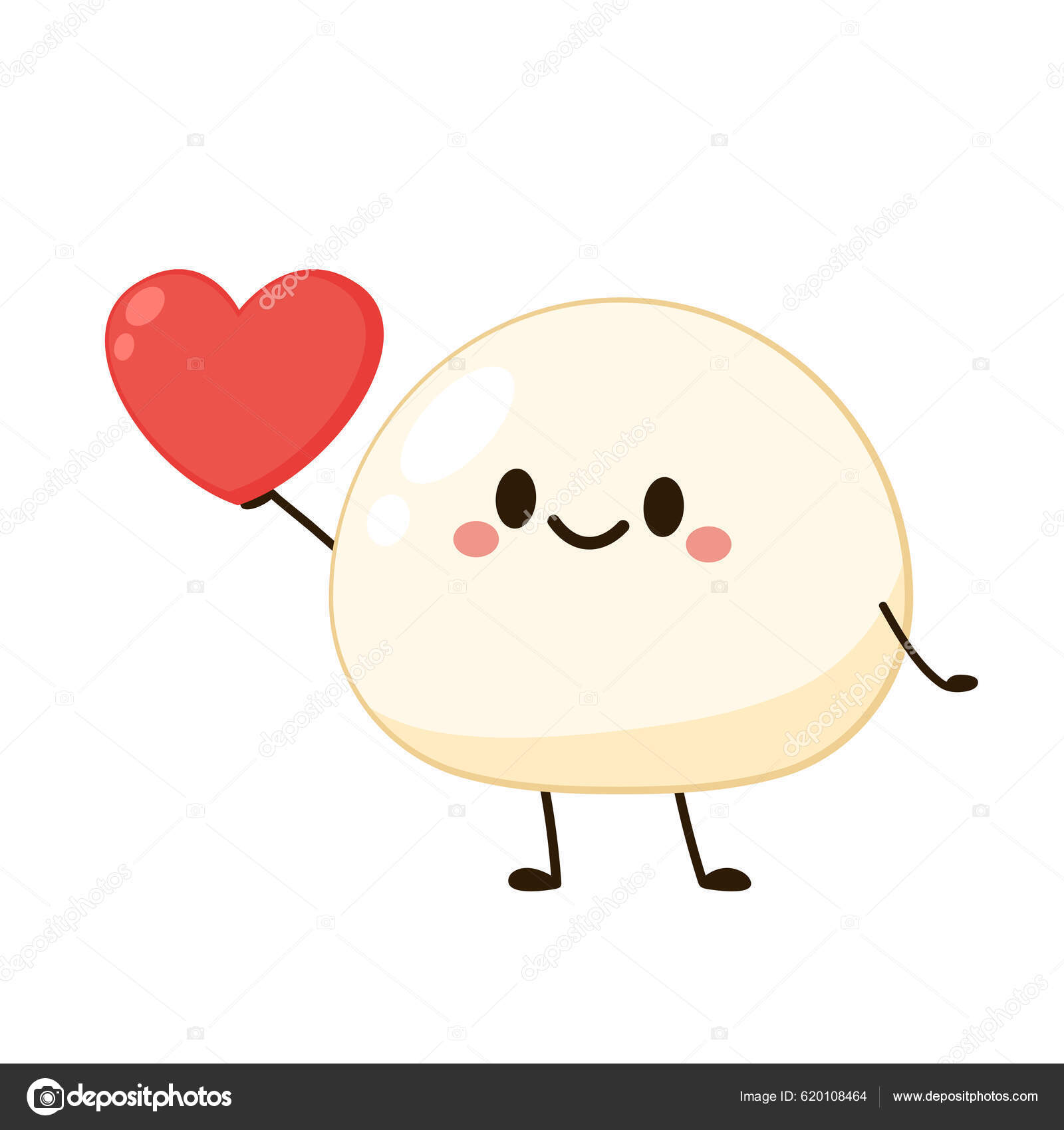 Cute Mochi Cartoon Vector Mochi Icon Vector Japanese Rice Dessert ...