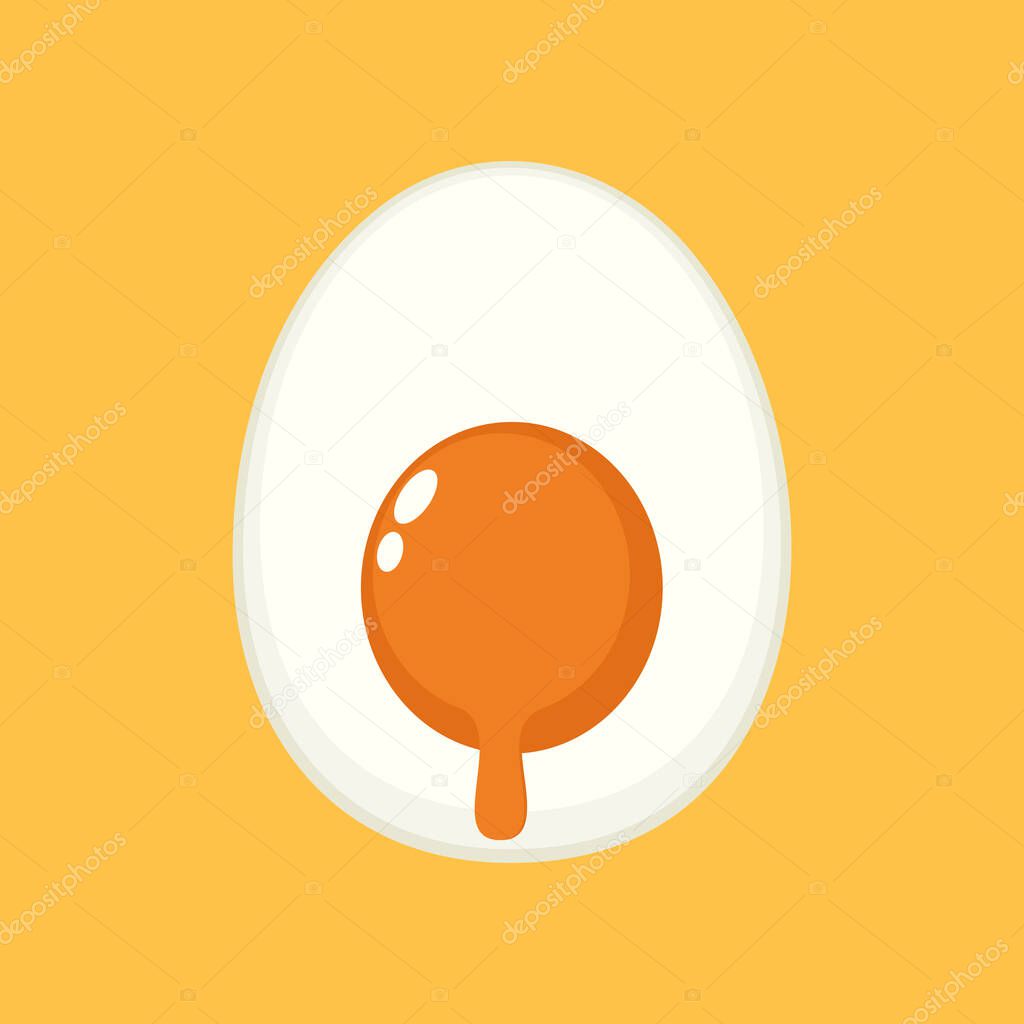 Yema de huevo salada de dibujos animados goteo, ilustración de vectores ...