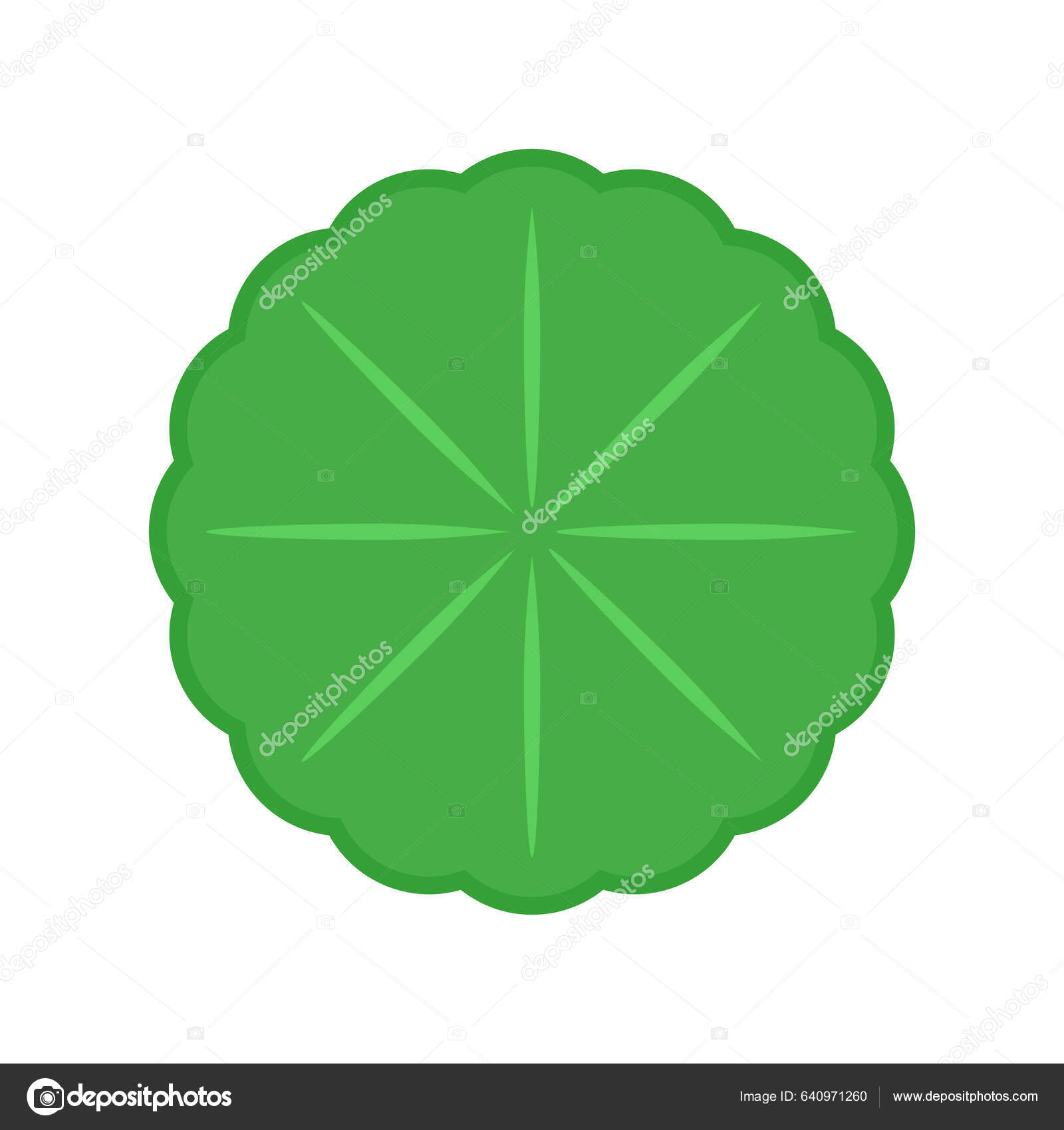 Lily Pad Icon Lily Cartoon Vector White Background Stock Vector by ...