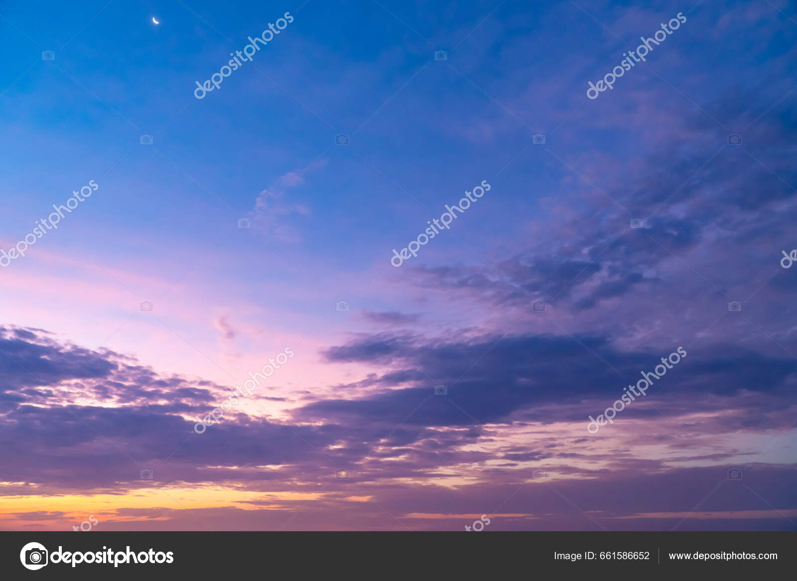 Sky Glowed Color Dusk Clouds Tinted Colors Sunrise Sunset Sky — Stock ...