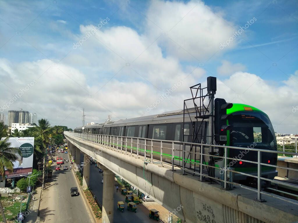 Bangalore, Karnataka, India-Jun 23, 2018: Closeup of beautiful Green ...