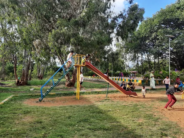 Familia jugando parque fotos de stock, imágenes de Familia jugando ...