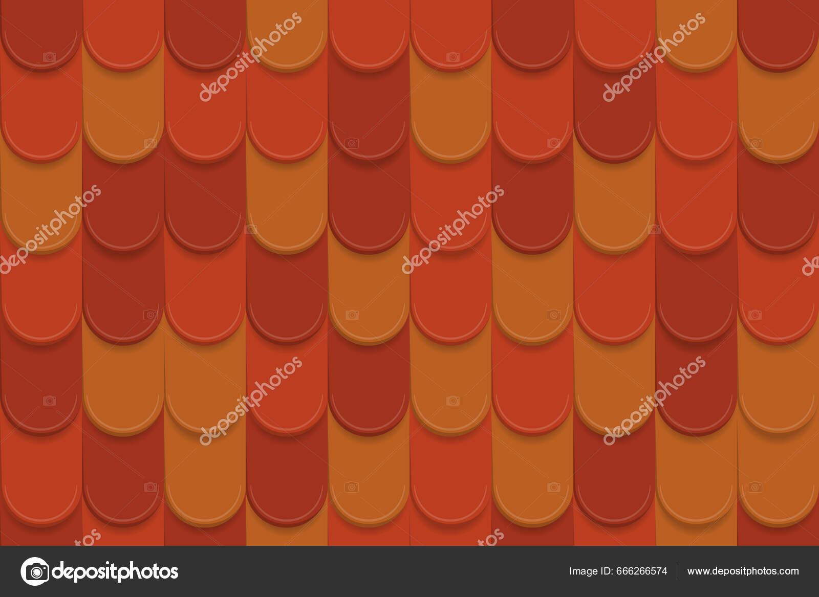 Texture Toit Tuiles Dessin Animé Motif Vectoriel Sans Couture Vecteur ...