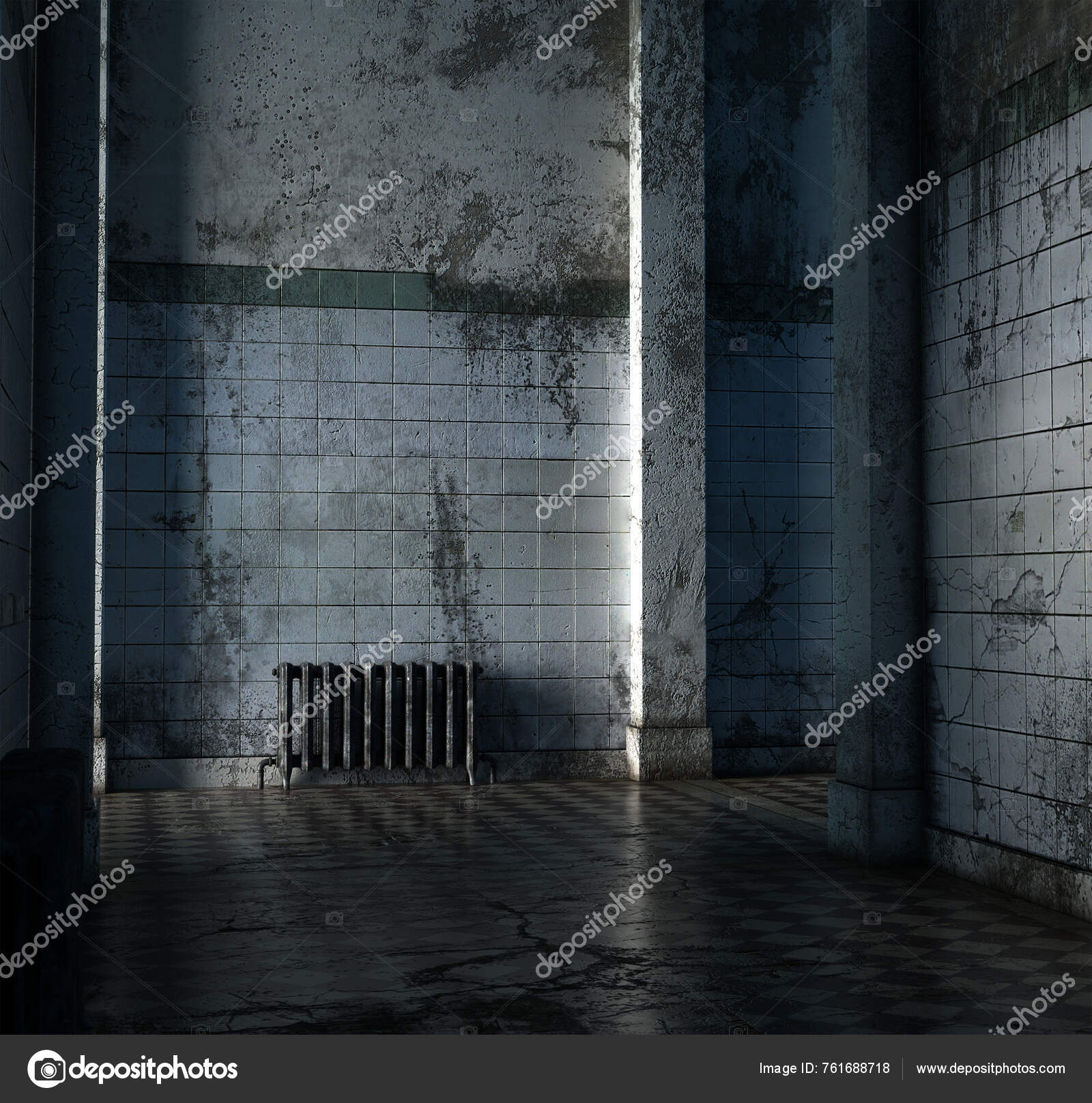 Rendered Spooky Abandoned Building — Stock Photo © HWWOStock #761688718