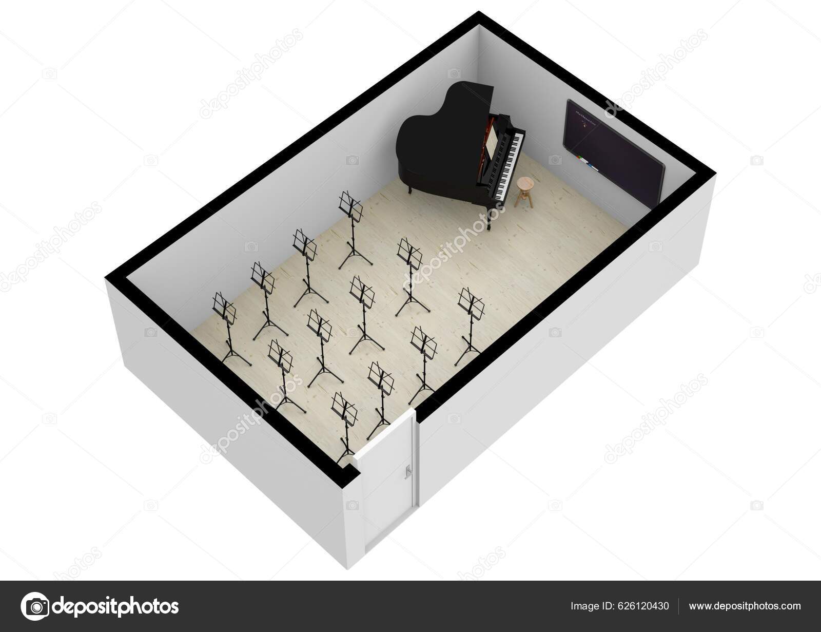 Isometric Classroom Interior Realistic Class Room Plan Presentation ...