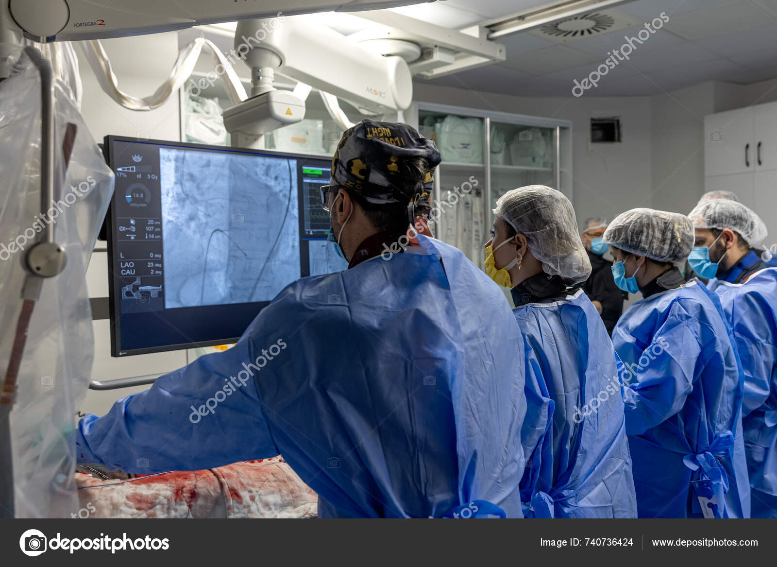 Denizli Turkey February 2024 Doctors Conduct Diagnostic Operation ...