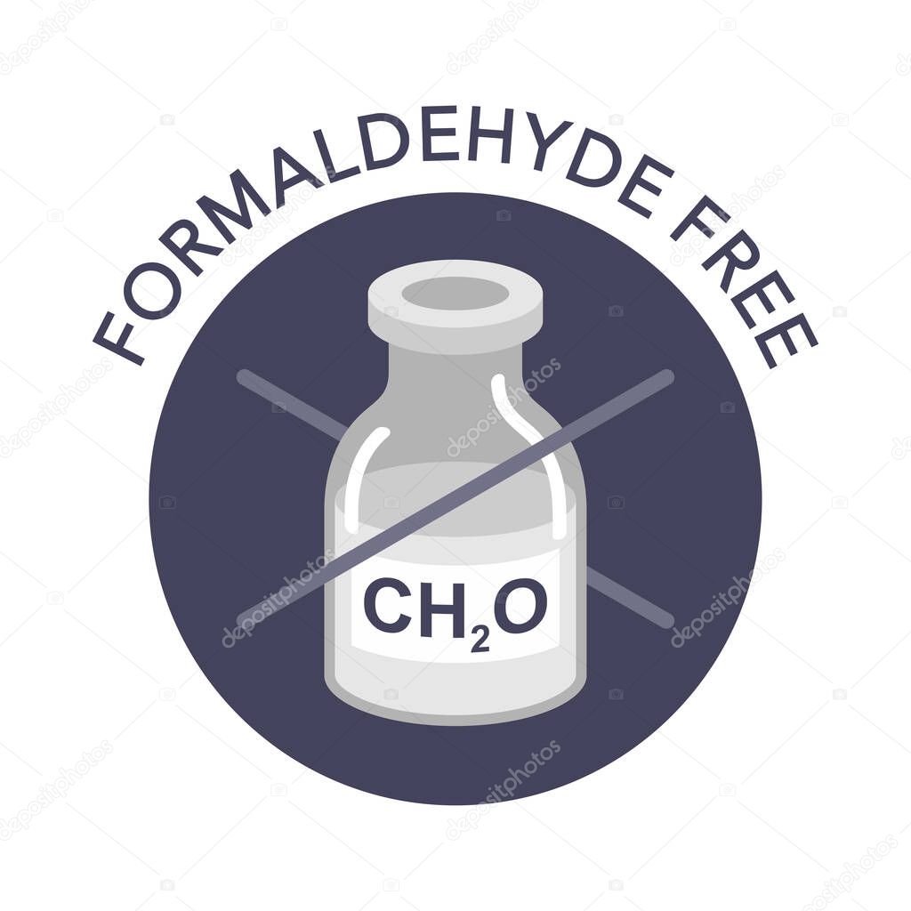 Icono de color libre de formaldehído - no compuesto CH2O - gas incoloro ...