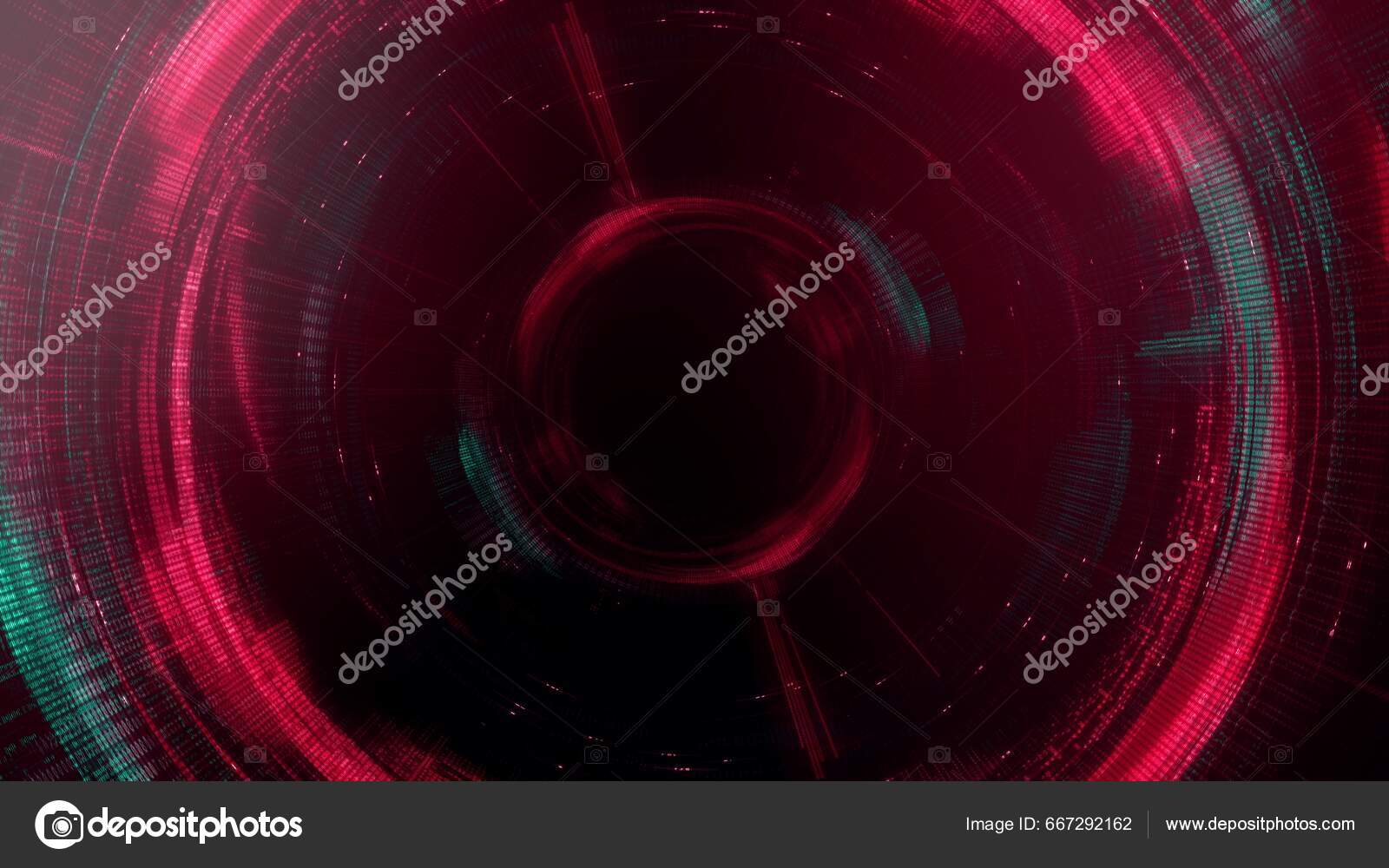 Futuristic Red Dark Artificial Intelligence Dashboard Design Background ...