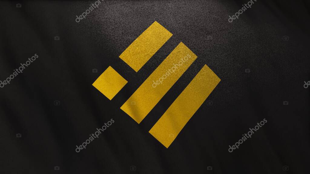 BUSD Binance USD Logotipo del icono de la moneda en el fondo de la ...